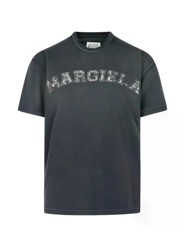 MAISON MARGIELA Logo Print Cotton T-shirt - Black