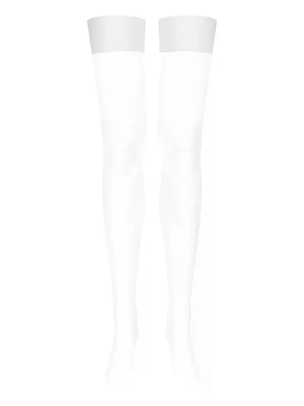 MAISON CLOSE Seamless Sheer Stockings - White