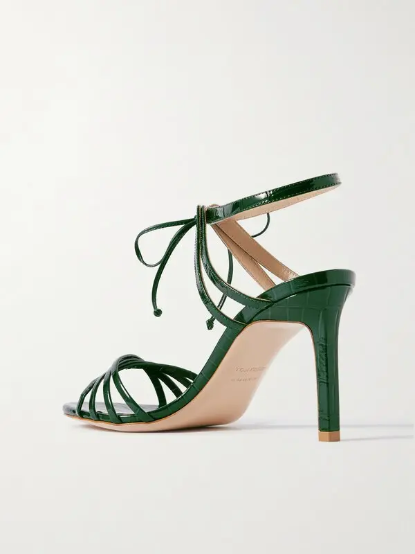 TOM FORD Angelica Croc-effect Leather Sandals