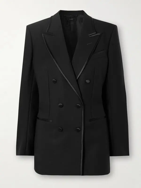 TOM FORD Double-breasted Wool-blend Blazer