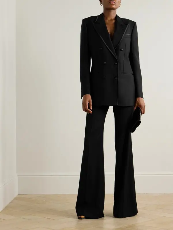 TOM FORD Double-breasted Wool-blend Blazer