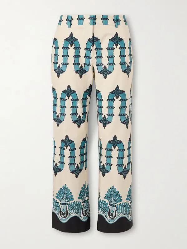 La DoubleJ 24/7 Printed Slim-leg Pants - Blue