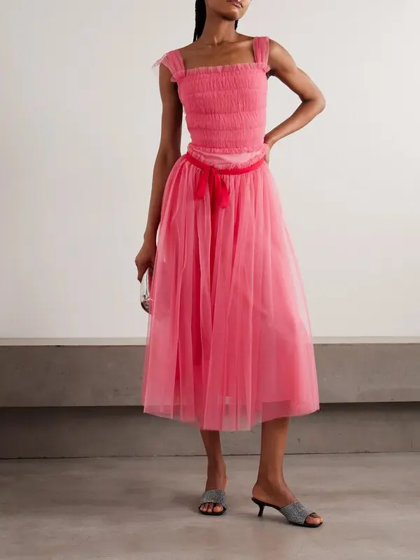 pink molly goddard dress Pink Tulle Dress Molly Goddard Inspired Dress WW38588] Molly Goddard Midi  Dress
