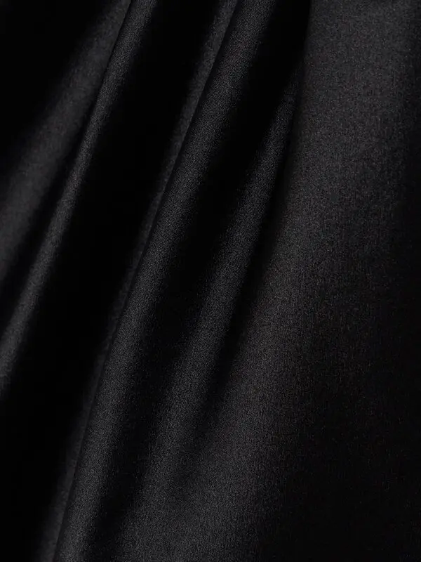 Max Mara Moli Open-back Draped Silk-satin Halterneck Midi Dress