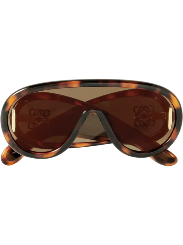 Loewe Wave Mask Oversized Aviator-style Sunglasses - Tortoiseshell