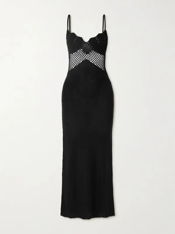 blue dress for baby girl Staud Joan Maxi Dress Black 8 main image 0