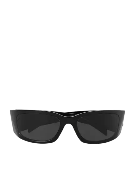 Prada Rectangular Acetate Sunglasses - Black