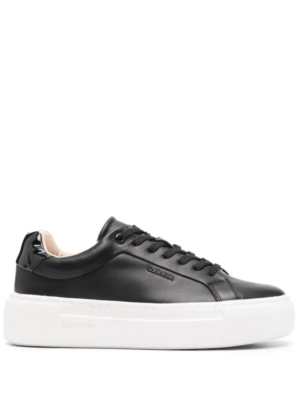 Calvin Klein Leather Flatform Sneakers