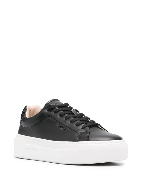 Calvin Klein Leather Flatform Sneakers