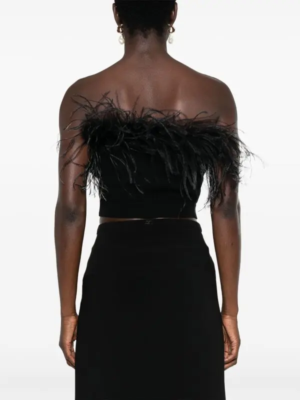 Alessandra Rich Feather-trim Mini Skirt