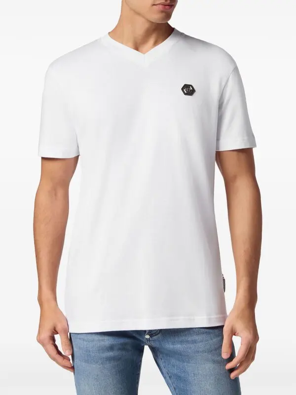 Philipp Plein Gothic Plein-print V-neck T-shirt