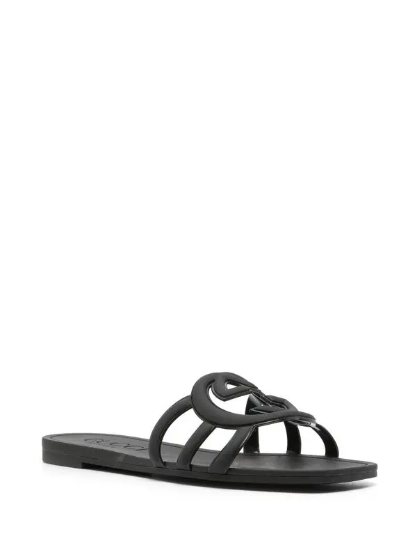 Gucci Interlocking G Slides - Black
