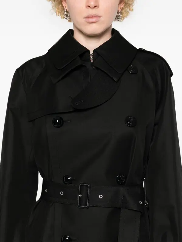 Sacai Double-breasted Twill Trench Coat