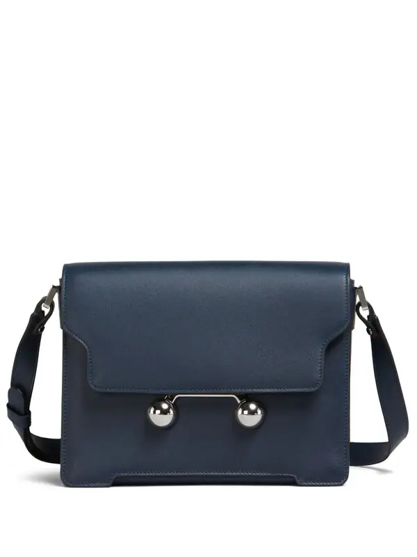 Marni Trunkaroo Leather Shoulder Bag - Blue