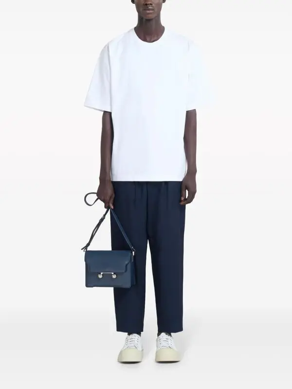 Marni Trunkaroo Leather Shoulder Bag - Blue