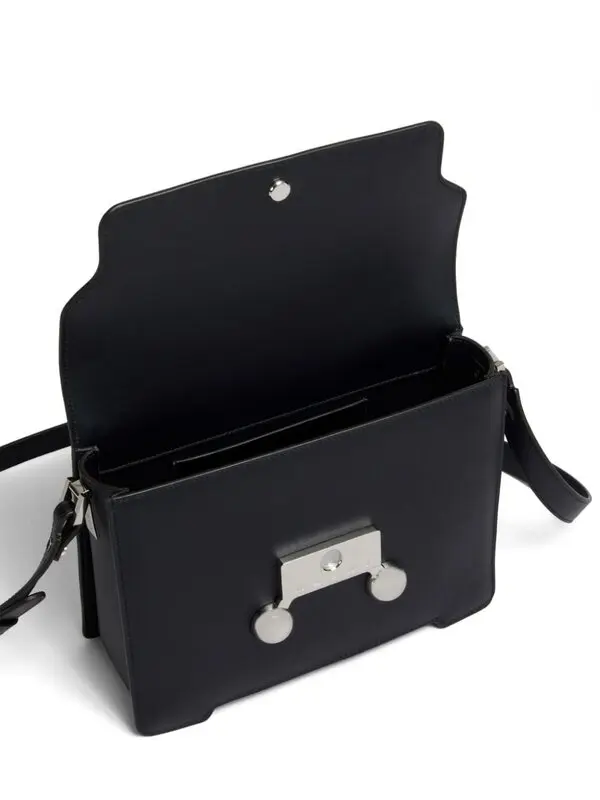 Marni Medium Trunkaroo Leather Shoulder Bag - Black