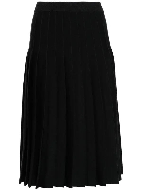 Thom Browne Pleated Knitted Midi Skirt