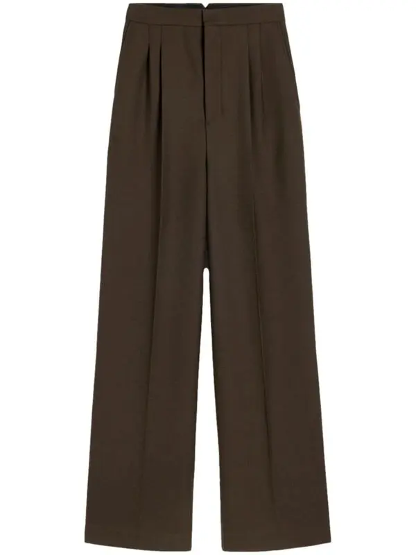 AMI Paris Wide-leg Wool Trousers