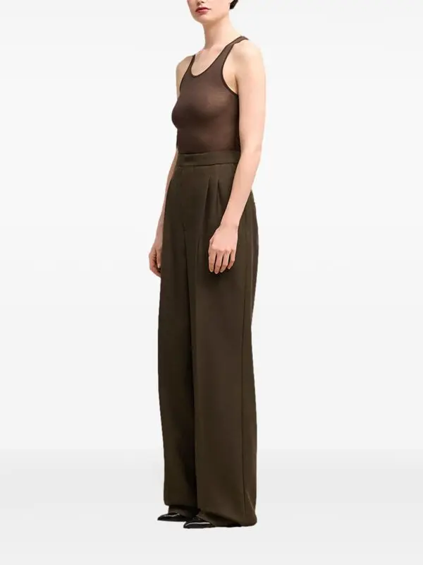 AMI Paris Wide-leg Wool Trousers
