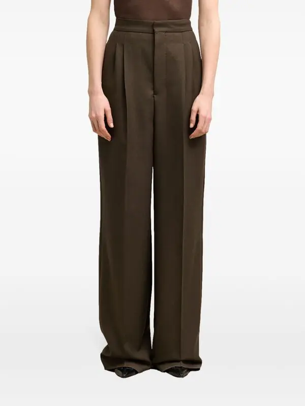 AMI Paris Wide-leg Wool Trousers