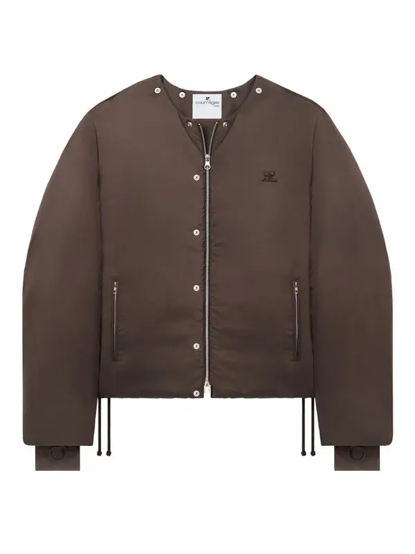 COURREGES Logo-patch Hooded Puffer Jacket
