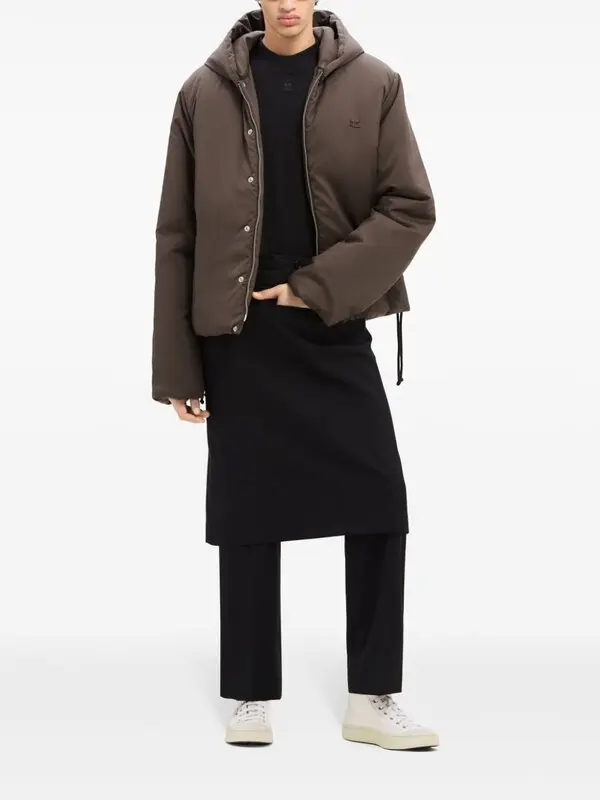 COURREGES Logo-patch Hooded Puffer Jacket