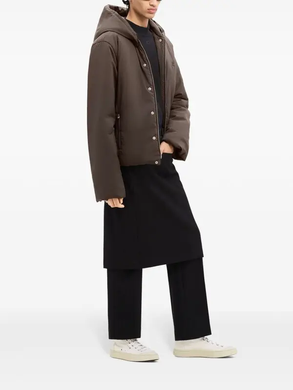 COURREGES Logo-patch Hooded Puffer Jacket