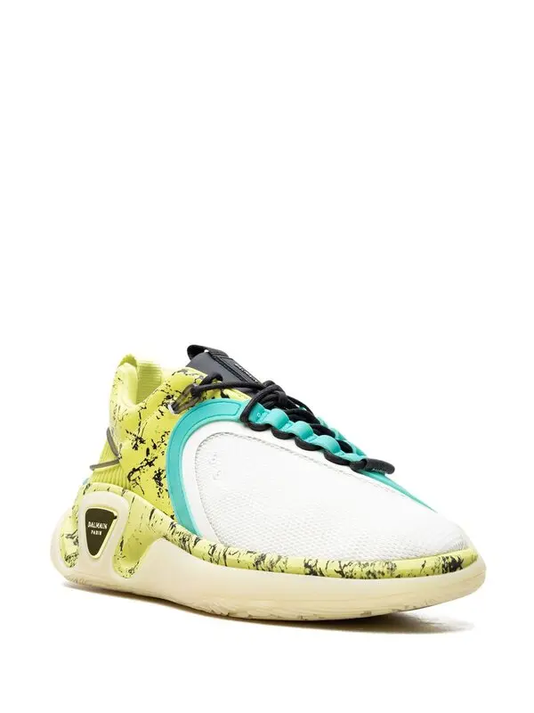 Balmain B Runner Marble Print Sneakers