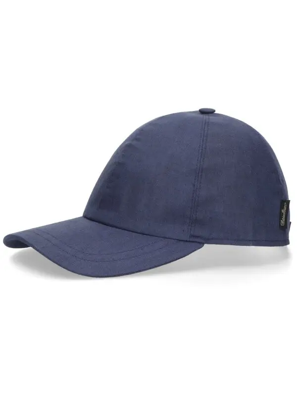 Borsalino Hiker Linen Baseball Cap - Blue