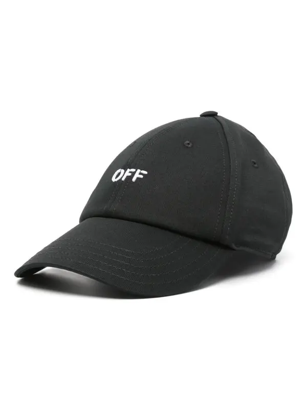 Off-White Logo-embroidered Baseball Cap - Black