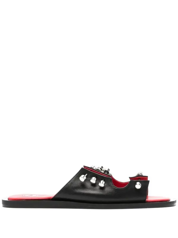 HARDOT Leather Sandals - Black