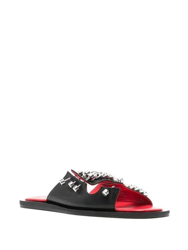 HARDOT Leather Sandals - Black