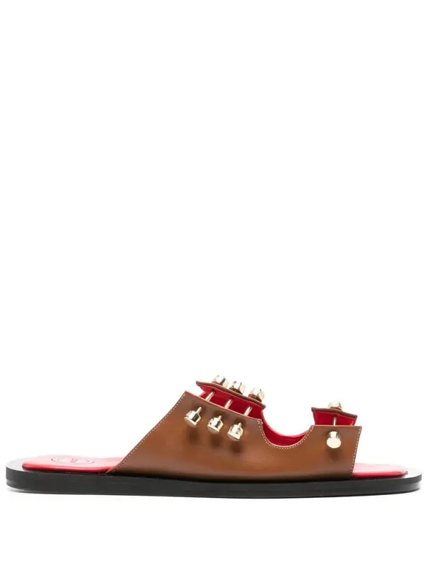 HARDOT Move On Leather Sandals - Brown