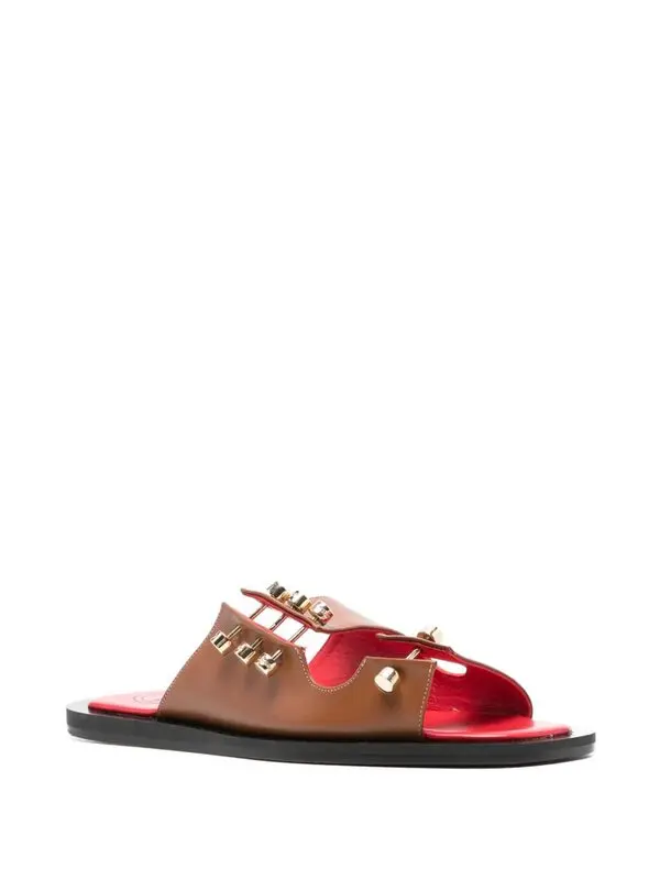 HARDOT Move On Leather Sandals - Brown