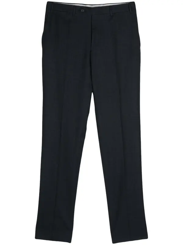 Canali Wool Tailored Trousers - Blue