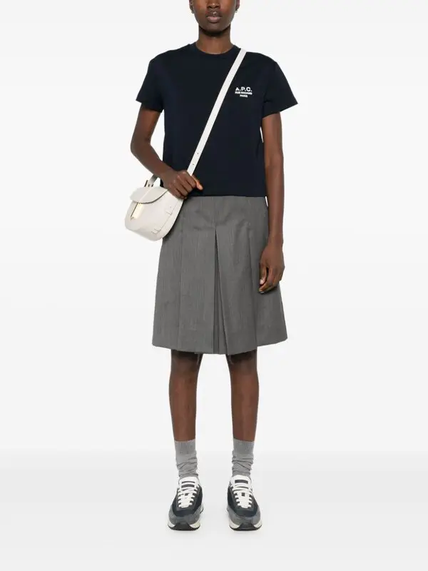 A.p.c. Logo-embroidered T-shirt - Blue