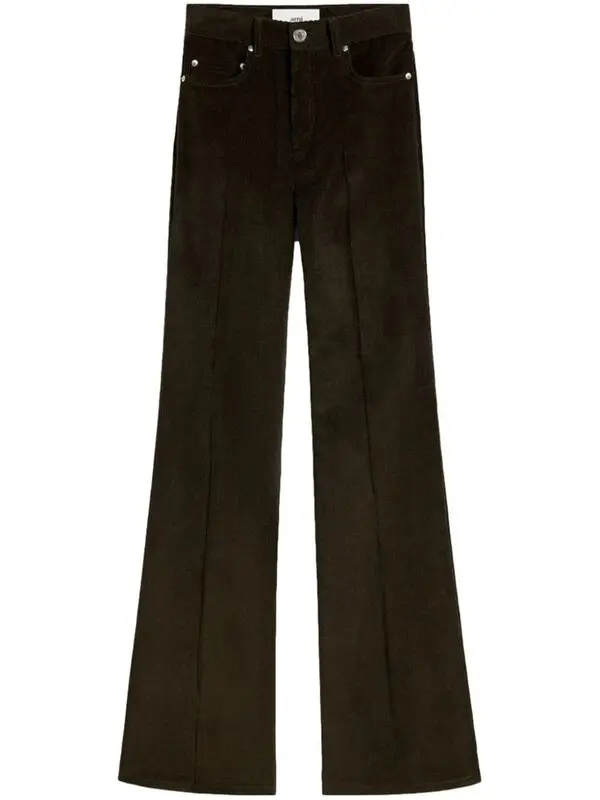 AMI Paris Flared Corduroy Trousers