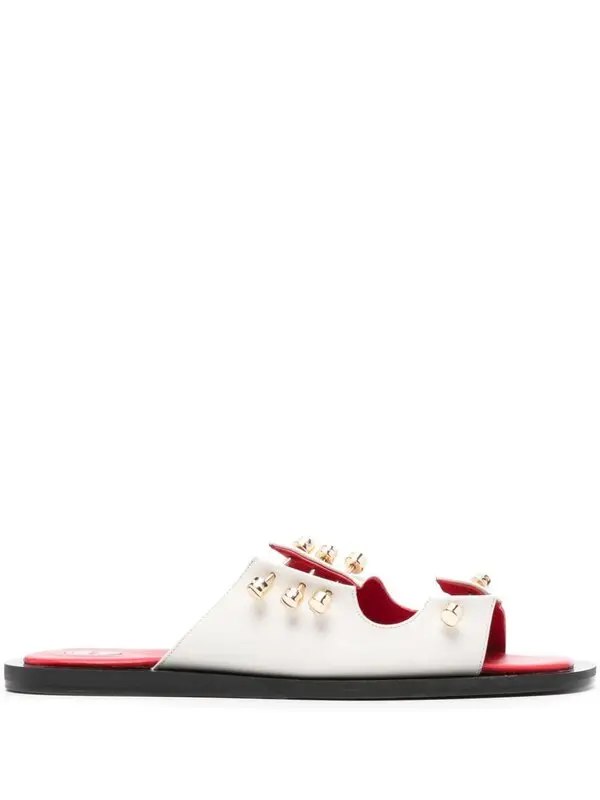 HARDOT Move On Leather Sandals - White