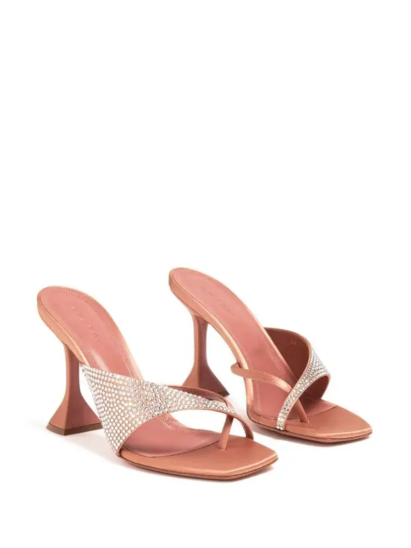 Amina Muaddi 95mm Shiona Crystal-embellished Sandals - Gold