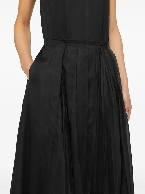 JIL SANDER A-line Pleated Midi Skirt