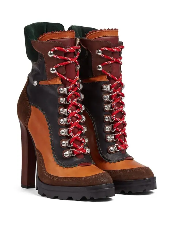 Dsquared2 120mm Round-toe Leather Boots - Brown