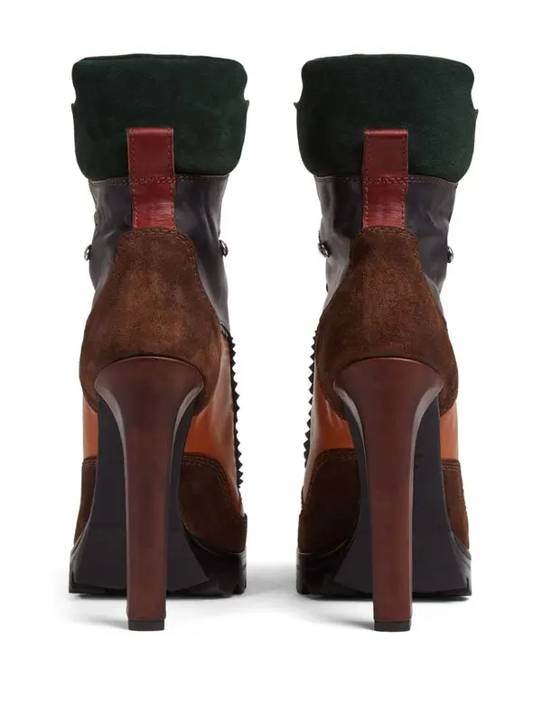 Dsquared2 120mm Round-toe Leather Boots - Brown