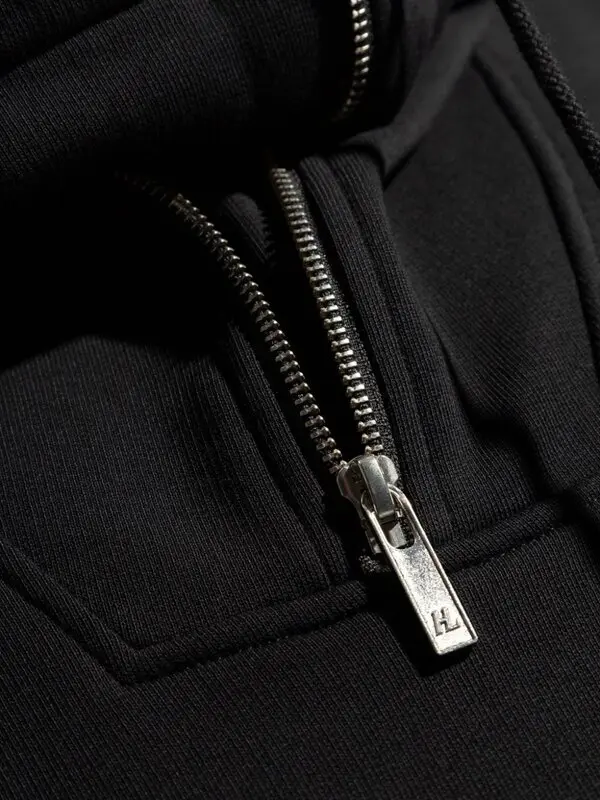 Helmut Lang Drawstring Stand-up Collar Sweatshirt - Black