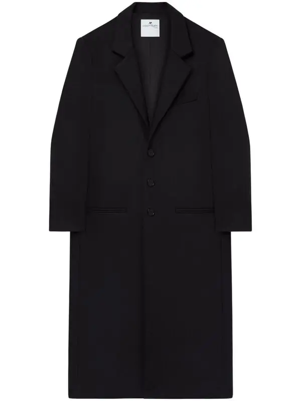 COURREGES Tailored Long Wool Blend Coat