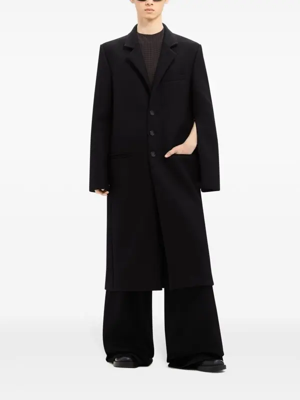 COURREGES Tailored Long Wool Blend Coat