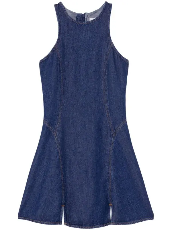 RE/DONE Zip-back Lyocell Denim Mini Dress