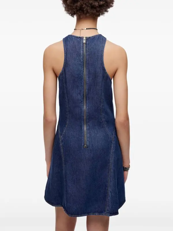 RE/DONE Zip-back Lyocell Denim Mini Dress