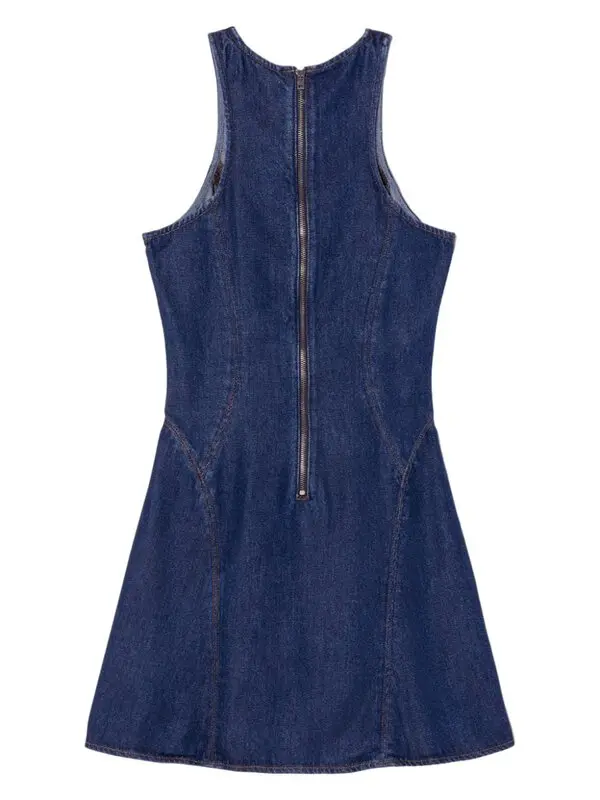 RE/DONE Zip-back Lyocell Denim Mini Dress