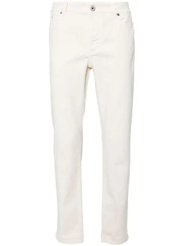 Brunello Cucinelli Slim-fit Mid-rise Jeans - White