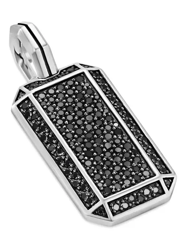 David Yurman Octagonal Diamond Tag - Silver